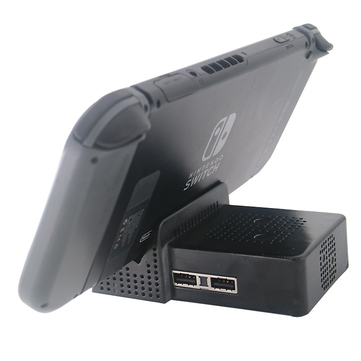 J&TOP Portable DIY Replacement Dock Mount Case for Nintendo Switch,Black(Only The Case)