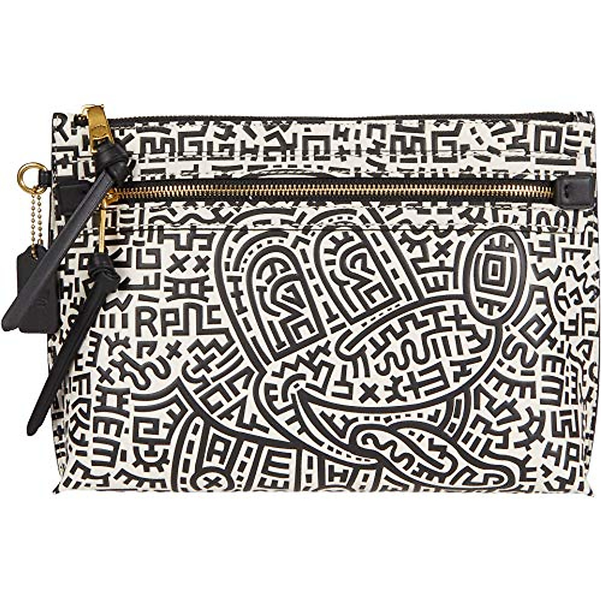 COACH Disney X Keith Haring Academy Pouch in Mickey Print Black/White One Size