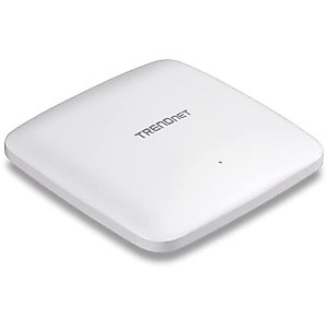 TRENDnet AX1800 Dual Band WiFi 6 PoE+ Access Point, 1201Mbps WiFi AX + 576Mbps WiFi N, MU-MIMO, OFDMA,1024 QAM, WDS, Client Bridge, WDS Bridge, AP, WDS Station, White, TEW-921DAP