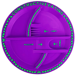 Constructive Eating Garden Fairy Plate for Toddlers, Infants, Babies and Kids - Plate is Made in The USA Using Materials Tested for Safety