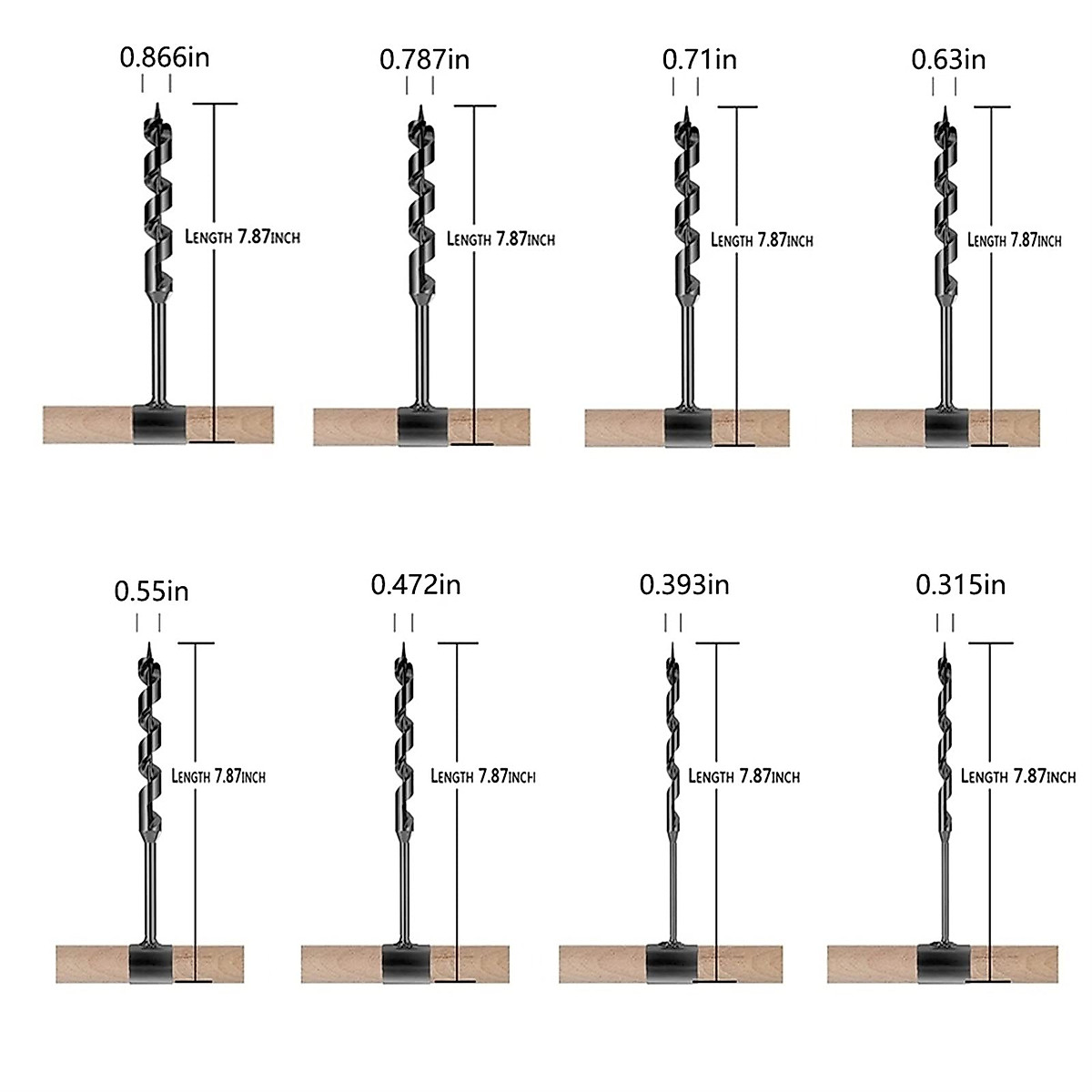 UONDER Multipurpose Manual Survival Drill Bit, with a Wooden Stick Hand Auger Woodworking Hole Saw Bit Fix The ​Tent Nails for Outdoor and Camping Perfect Addition Tool to Survival (Size : 0.866in)