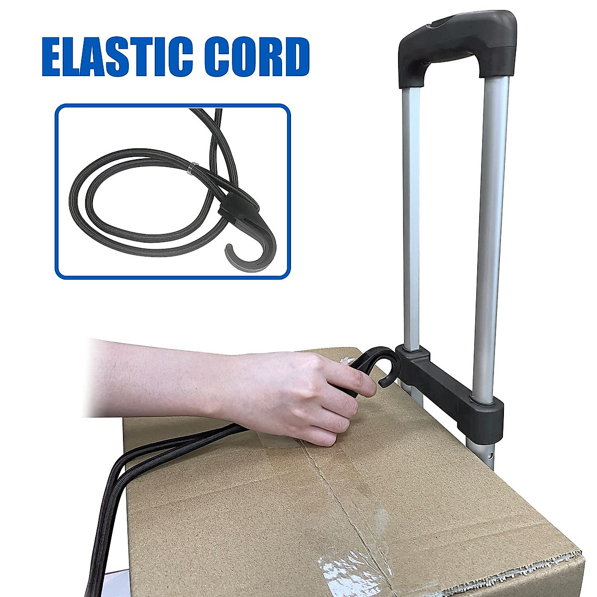 APOXCON Folding Hand Truck, Lightweight Aluminum Luggage Cart with 4 Wheels & Adjustable Handle, 160 lbs Capacity Foldable Dolly Cart for Moving Home Office Shopping Travel Use, Compact and Portable