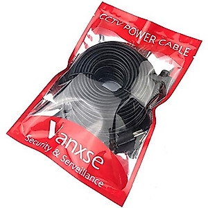 Vanxse Dc 12v CCTV Power Extension Cable 2.1x5.5mm for CCTV Security Camera WiFi IP Surveillance Camera NVR Dvr LED Strip Router Christmas Light (20Meters-65FT)