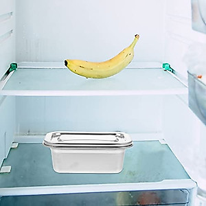 Ice Cream Container Stainless Steel with Lid,4PCS Reusable Ice Cream Storage Tubs Refrigerator Storage for Sorbet Yogurt Ice Cream Storage Container