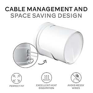 Bangcheer - Cable Organizer for Whole WiFi Booster, Home WiFi Mesh System for Tp Link Deco x20 and x60, Easy-to-Install Wall Mounted Holder for WiFi Booster, White, Pack of 3