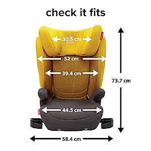 Diono Monterey 4DXT Latch, 2-in-1 High Back Booster Car Seat with Expandable Height, Width, Advanced Side Impact Protection, 8 Years 1 Booster, Yellow Sulphur
