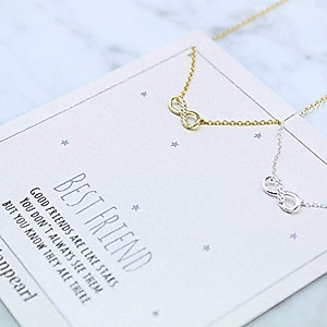 infinity necklace, Best friend necklace for 2, BFF Necklace, friendship necklace for 2, silver dainty necklace, Christmas gift, Graduation gifts