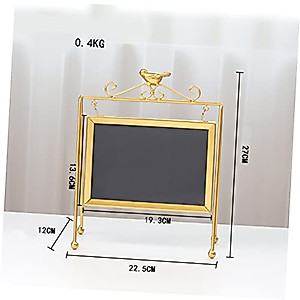 STOBOK Wedding Decor Black Chalkboard Black Decor Small Chalkboard Sidewalk Blackboard Message Board Sign Store Blackboard Table Blackboard Coffee Shop Blackboard The Sign Decorate Bamboo
