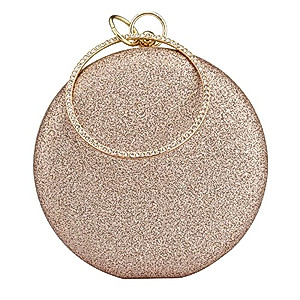 Gets Women Top Handle Handbags Tote Bag Clutch Purse for Women With Rhinestone Circular Ring