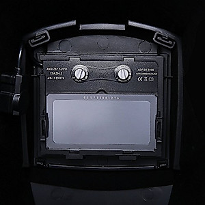 DEKOPRO Welding Helmet - Solar Power Auto Darkening Welding Helmet - Adjustable Shade Range 4/9-13 for Mig Tig - Arc Welder Mask (Blue Eagle)