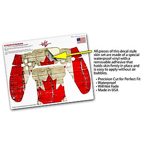 WraptorSkinz Skin Wrap compatible with Sony PS5 DualSense Controller Painted Faded and Cracked Canadian Canada Flag (CONTROLLER NOT INCLUDED)