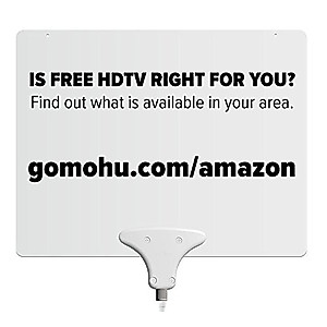 Mohu Leaf 30 Indoor TV Antenna, 40 Mile-Range, UHF/VHF Multi-directional, Original Paper-Thin, 10 ft. Detachable Coaxial Cable, Reversible, Paintable, 4K-Ready HDTV, MH-110583