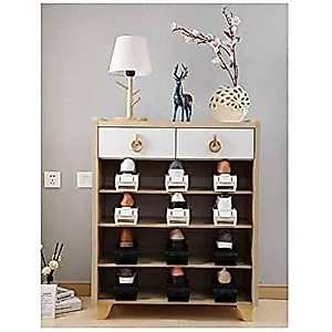 Yagizaai Bayou Shoe Slots, 20 PCS Shoes Slots Organizer, 4-Level Adjustable Shoe Stacker, Upgraded Shoe Space Saver, 50% Space-Saving Shoe Holders(Black)