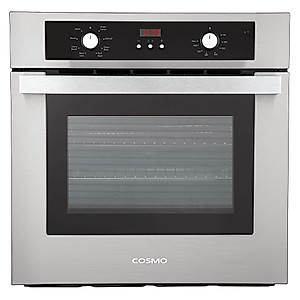 COSMO C51EIX 24 in. Lumin Collection 2.5 cu. ft. Electric Wall Oven, 8 Functions & Turbo True European Convection in Stainless Steel