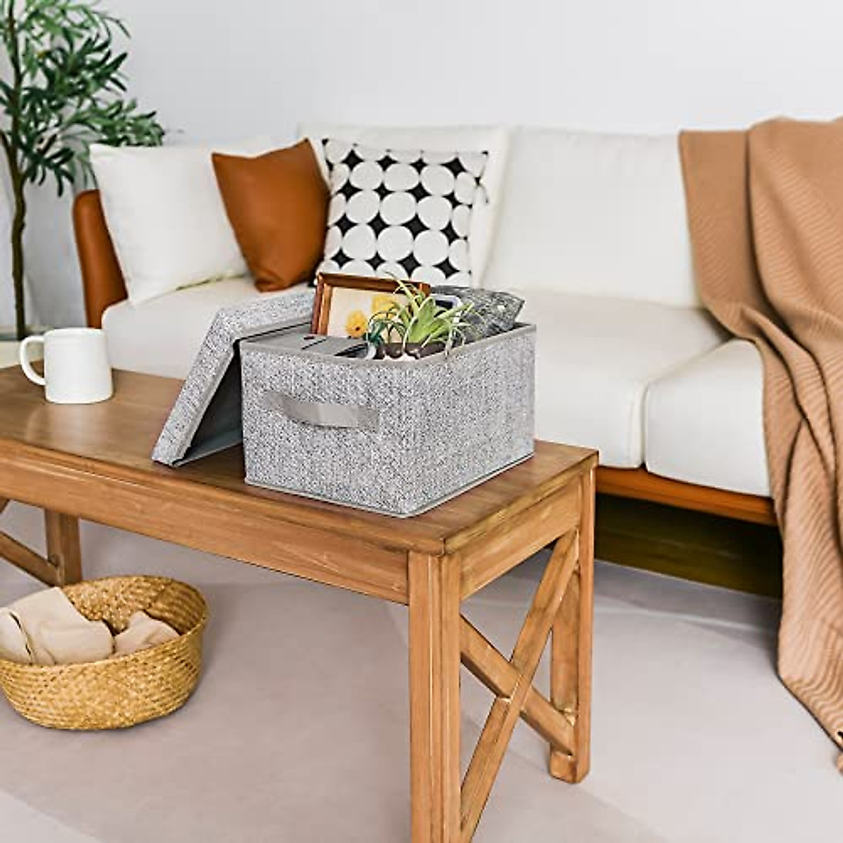 GRANNY SAYS Bundle of 3-Pack Rectangle Storage Bins & 1-Pack Extra Large Rectangle Storage Bin