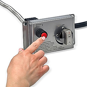 24" x 8" Stainless Steel Rectangular Drop-in Fire Pit Pan With Electric Ignition System kit, CSA Certified, Propane Version