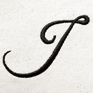 DALIX Personalized Tote Bag Monogram Black - J