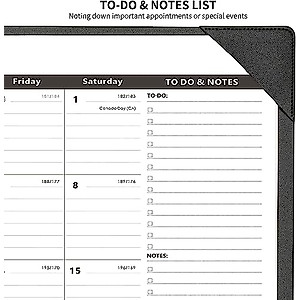 Nekmit Large Desk Calendar 2023-2024 with Black Desk Pad, 22"x17" desktop Calendar, Runs From July 2023 - December 2024 for Home or Office