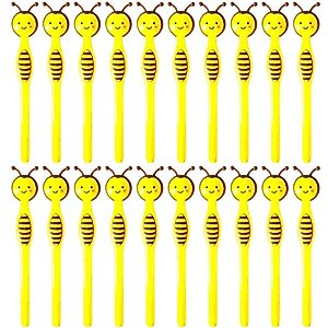 MIAO YUAN 20PCS Cute Bees Gel Pens Bees Pens Bumble Bee Great Party Supplies and School Supplies Party Favors Gift for Child, Women, Coworkers, Hostess and Girlfriend, Black Ink(0.5mm)