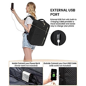 LOVEVOOK Carry On Backpack, 50L Airline Approved Travel Backpack for Women as Personal Item, Expandable 18 inch Laptop Backpack, Large Casual Daypack Waterproof Luggage Suitcase with Toiletry Bag