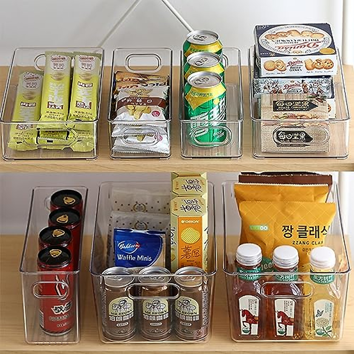 Refrigerator Organizer with Clear Plastic Storage Cabinet, BPA Free, Multi-Size Saves Space. (9.8x3.5x5.9inches)