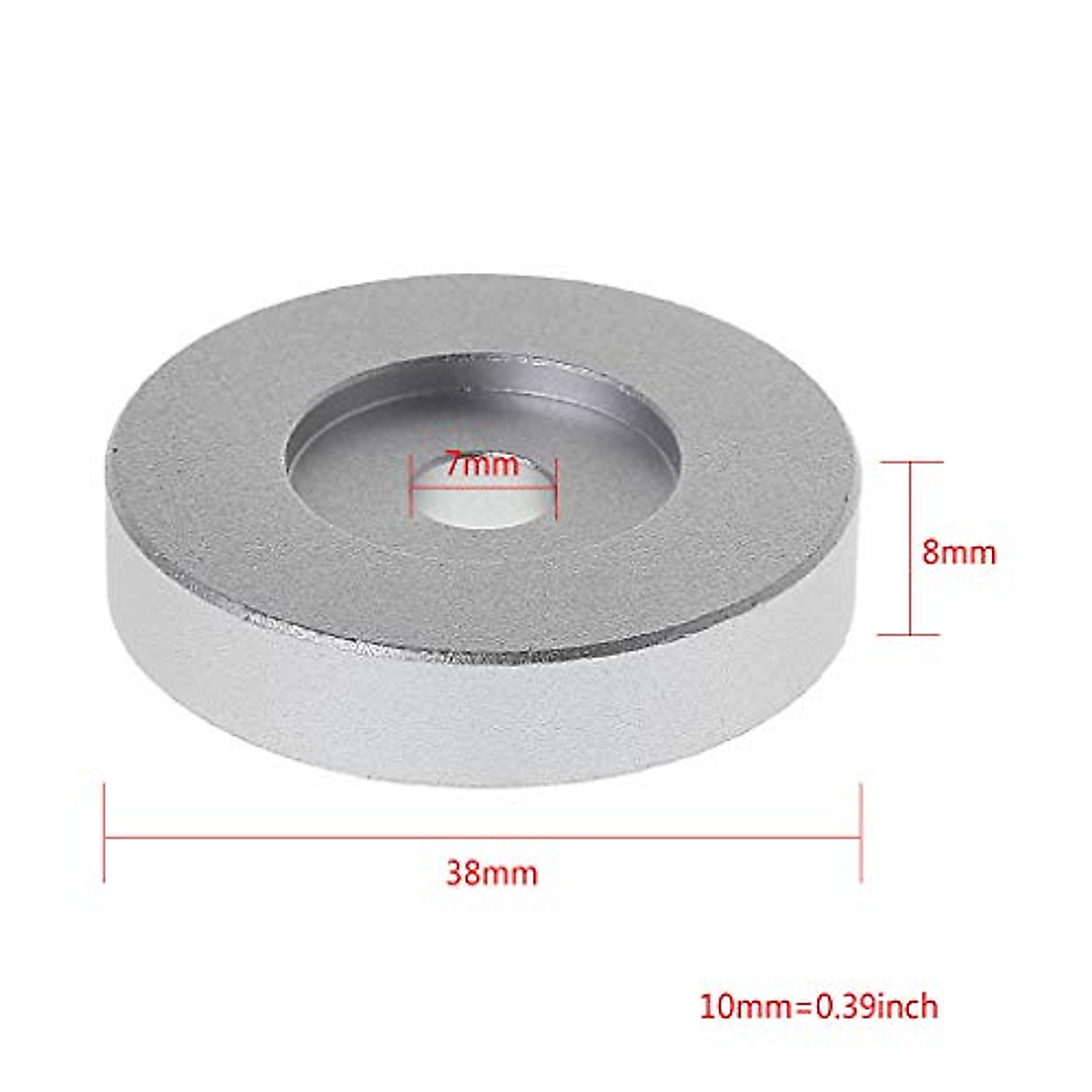 ANG-puneng Record Turntable Adapter 45 RPM Aluminum Silver for 7 Vinyl Technics SL1200 Series