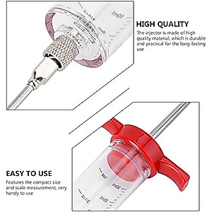Meat Injector, Plastic Marinade Turkey Injector with 1-oz Capacity 2pcs stainless steel needles by DIMESHY