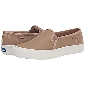 Keds Women's Double Decker Slip ON Sneaker, Tan Leather, 8.5