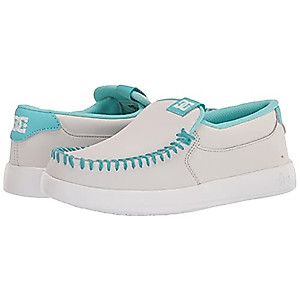 DC womens Dc Women's Villian 2 Skate Shoe, Grey/Green, 7.5 US