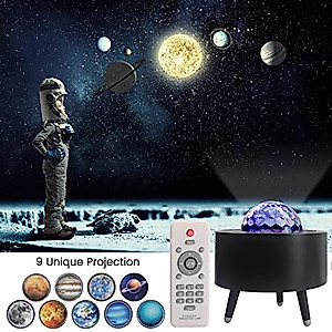 Galaxy Projector,Light Projector for Bedroom, Skylight Projector with Remote Control Built-in Bluetooth Speaker, Room Projector for Baby, Kids, Adults,Gaming Room, Mood Ambiance, Gifts
