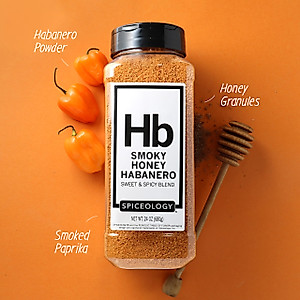 Spiceology – Smoky Honey Habanero – Sweet & Spicy BBQ Rub for Chicken, Ribs, Pork, Steak & Seafood – Smoked Paprika, Honey & Habanero Powder – Gluten-Free Meat Rub & Grill Seasoning – 24 oz