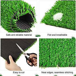 24 Pieces Synthetic Artificial Grass Turf Grass Square Shaped Mat 12 x 12 Inch Garden Grass Tiles Fake Grass Patches DIY Grass Decoration Miniature Grass for Craft Dogs Indoor Outdoor Lawn Decoration