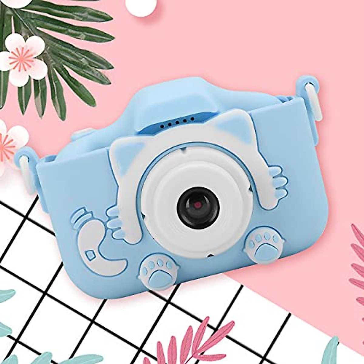 PUSOKEI Kids Camera for Girl, 12MP Digital Video Camera with 2.0in IPS Screen, Kids Digital Camera with Double Camera, Kids Camera for Girls(Blue)