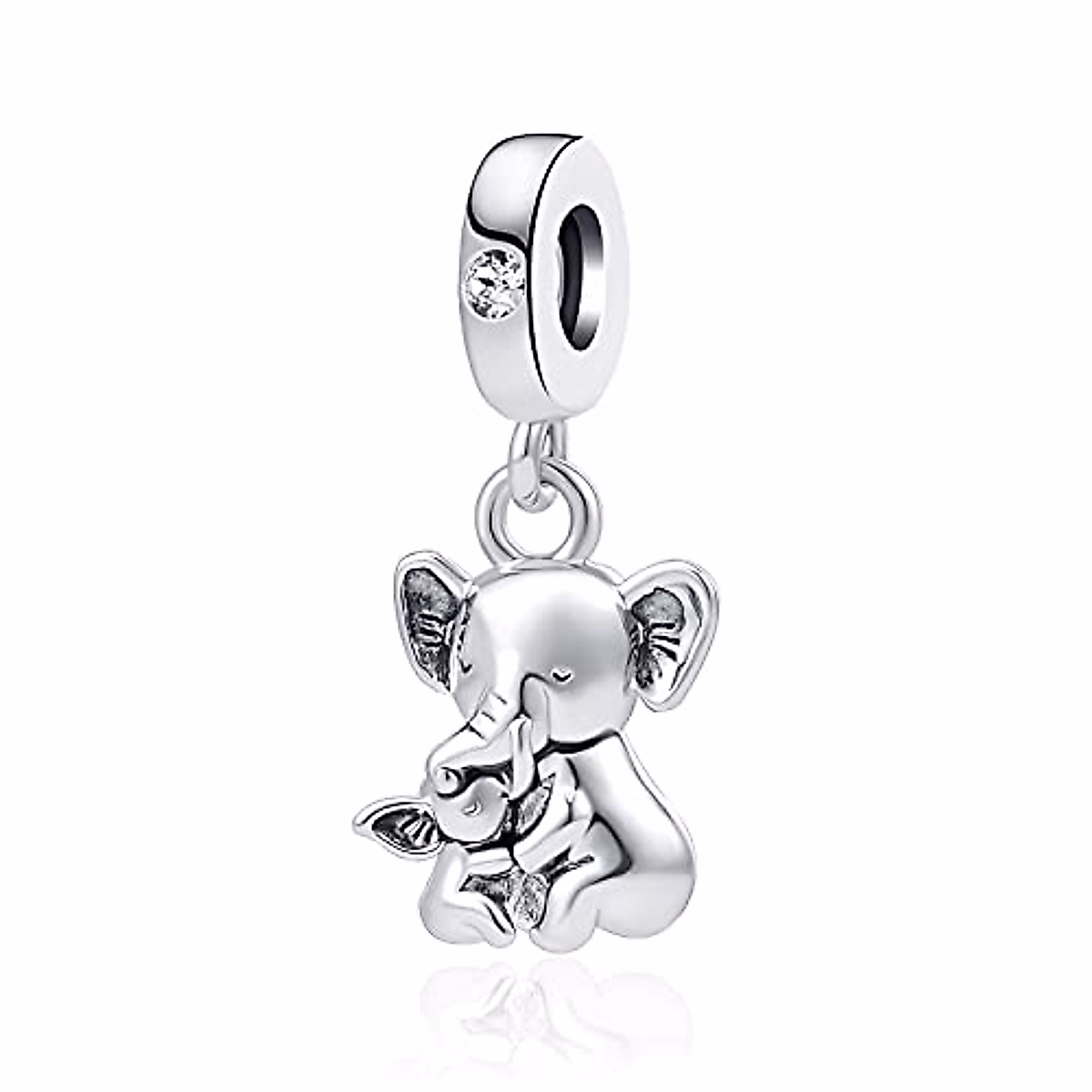NanMuc Lucky Elephant Charm for Pandora Bracelet Good Luck Animal Bead for Family Mother and Daughter Son Grandma