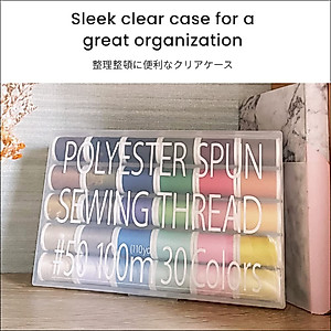 LEONIS 30 Color All-Purpose Polyester Sewing Threads 100 m / 110 yds Each [ 93012 ]