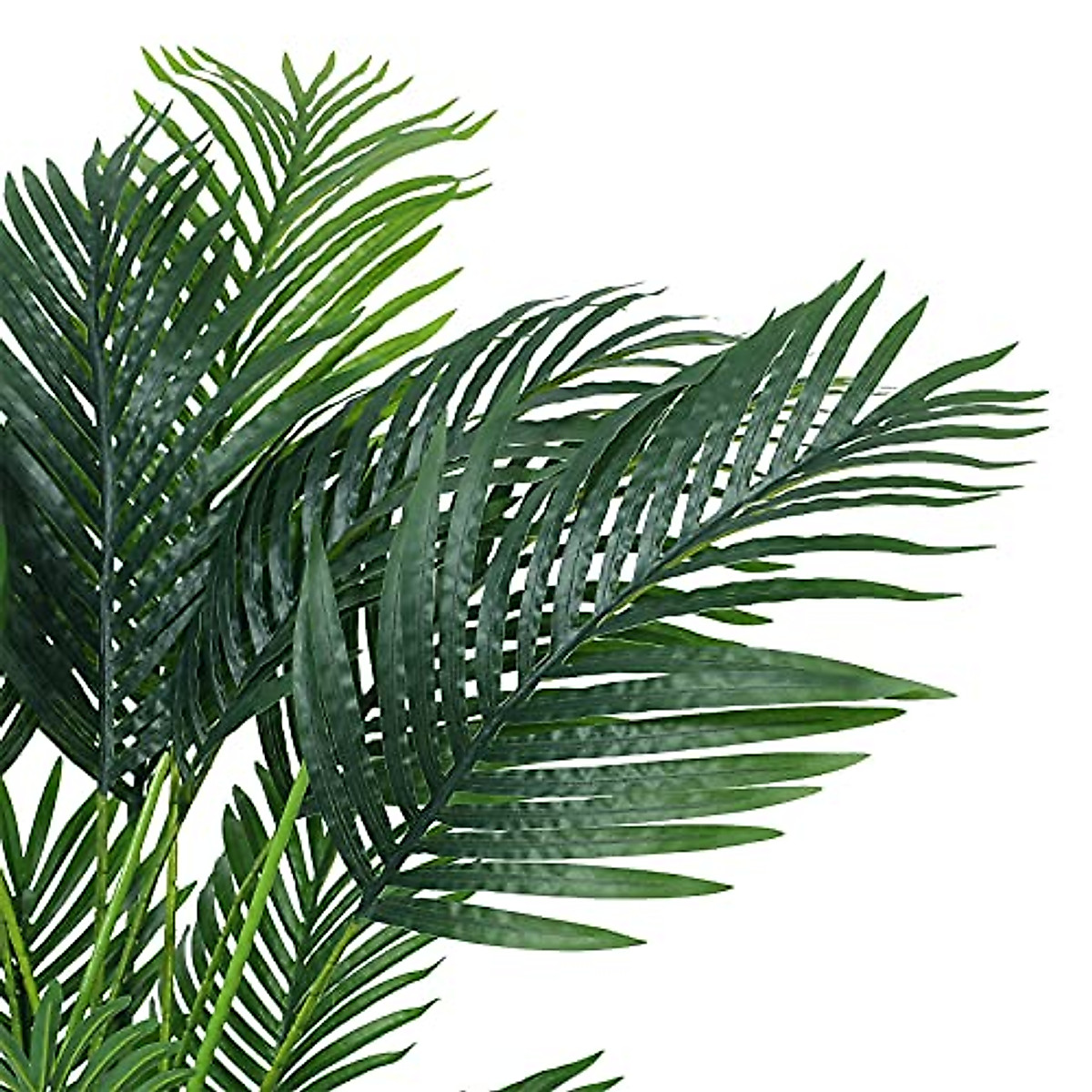 VIAGDO Artificial Kentia Palm Tree 4ft Tall Fake Palm Tree Decor with 15 Trunks Faux Tropical Palm Silk Plant Potted Dypsis Lutescens Plants for Modern Home Office Floor Corner Decor Indoor, 2 Pack