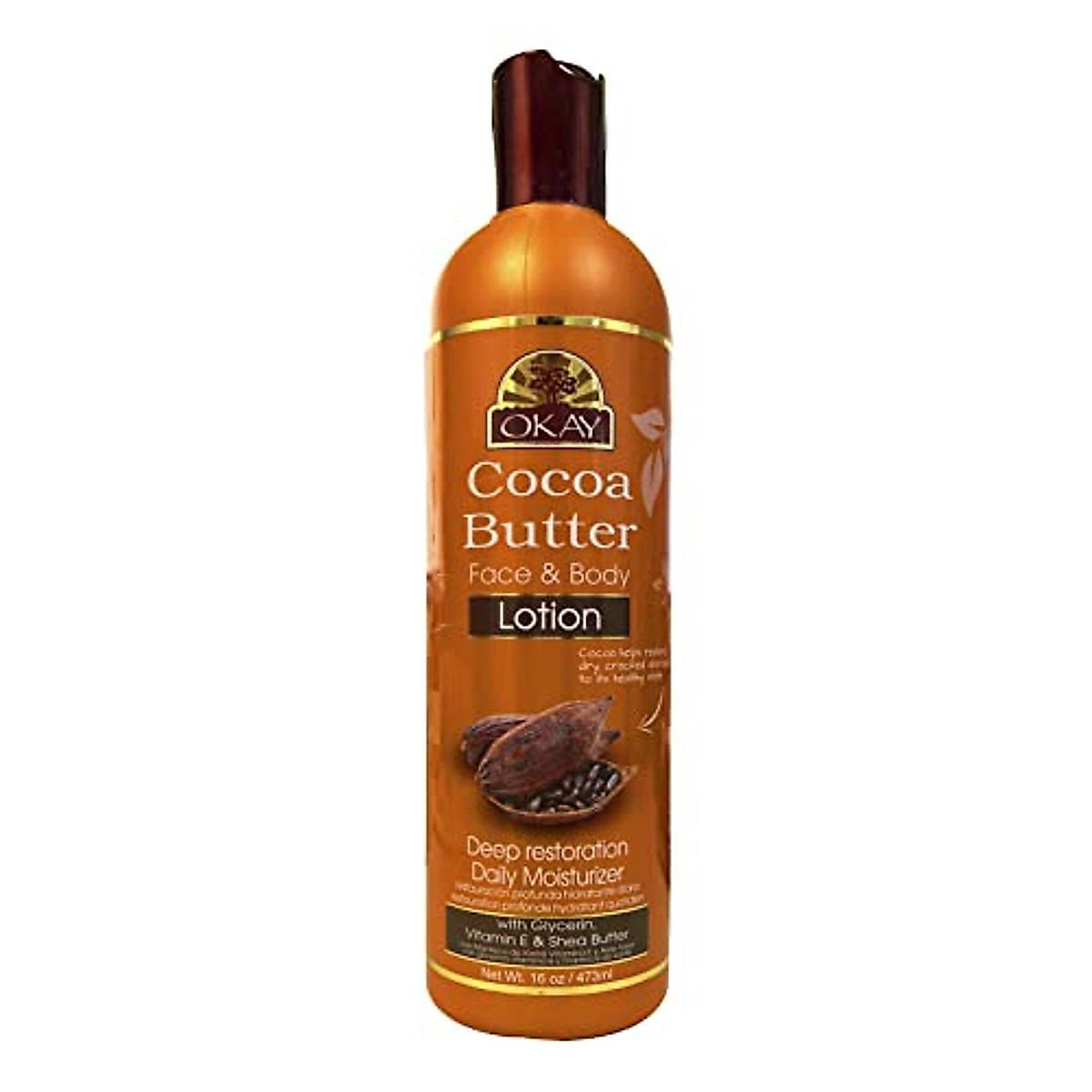 OKAY COCOA BUTTER HAND and BODY LOTION 16oz/473ml