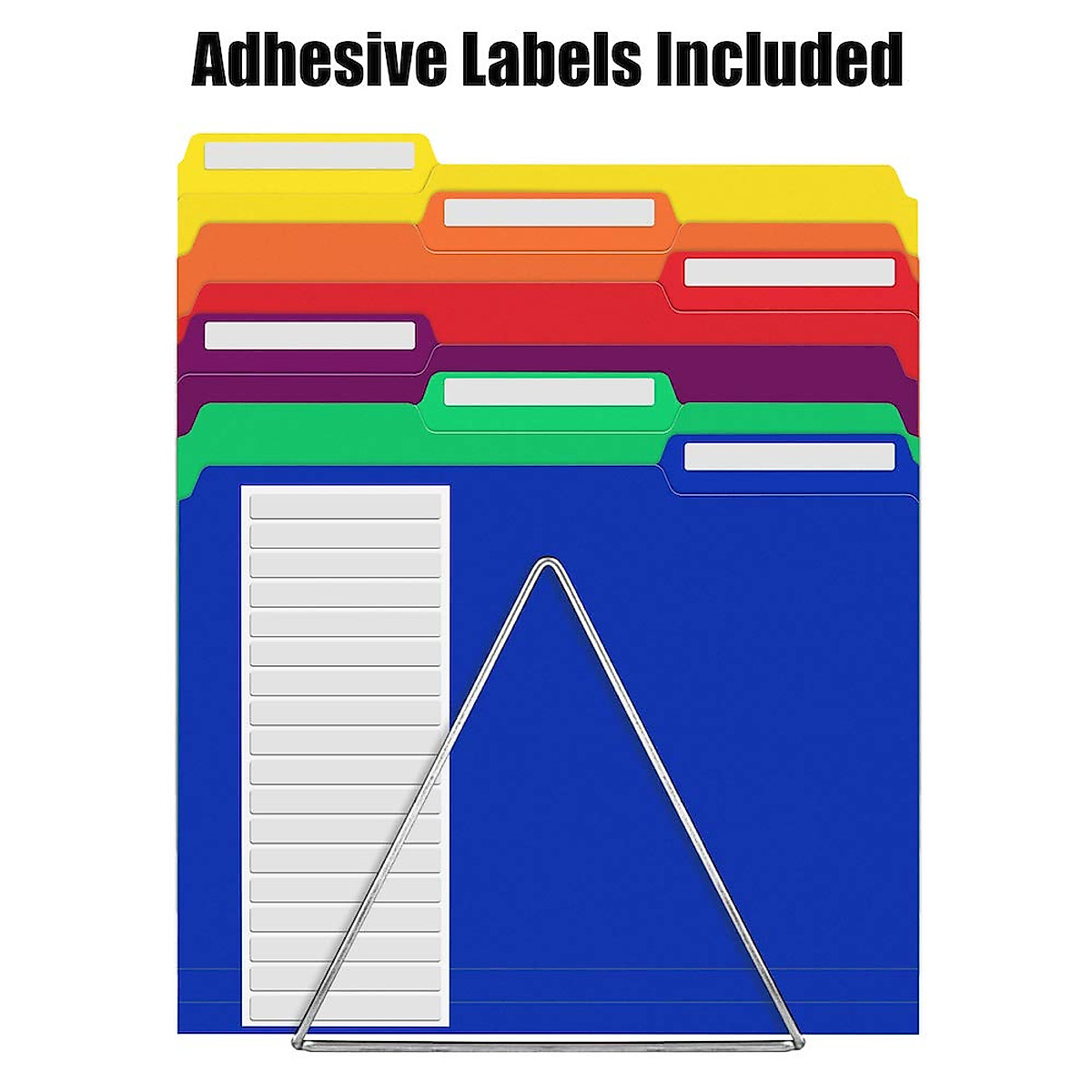 Heavy Duty Plastic File Folders 36 Pack - Vibrant & Durable Organization