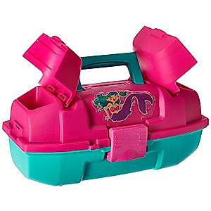 Frabill Plano Youth Mermaid Tackle Box, Magenta/Teal, Premium Tackle Storage, One Size (500102)
