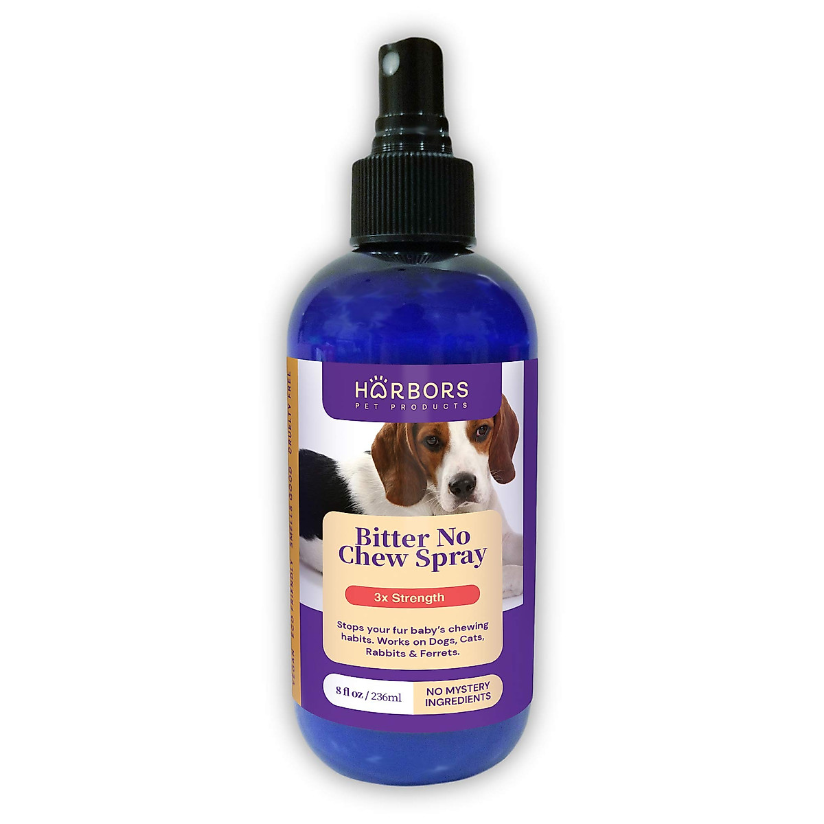 Harbor's Bitter No Chew Spray | 3 X Strength Chewing Deterrent Spray | Anti Chew Behavior Training Aid | Stops Destructive Chewing and Licking of Shoes, Bandages, Paws, Fur & Furniture | Made in USA