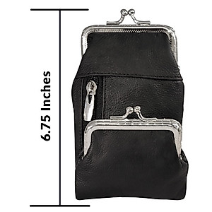 Skyway Leather Cigarette Case for Women 100's Cigarette Pack Holder Pouch - Deluxe Black