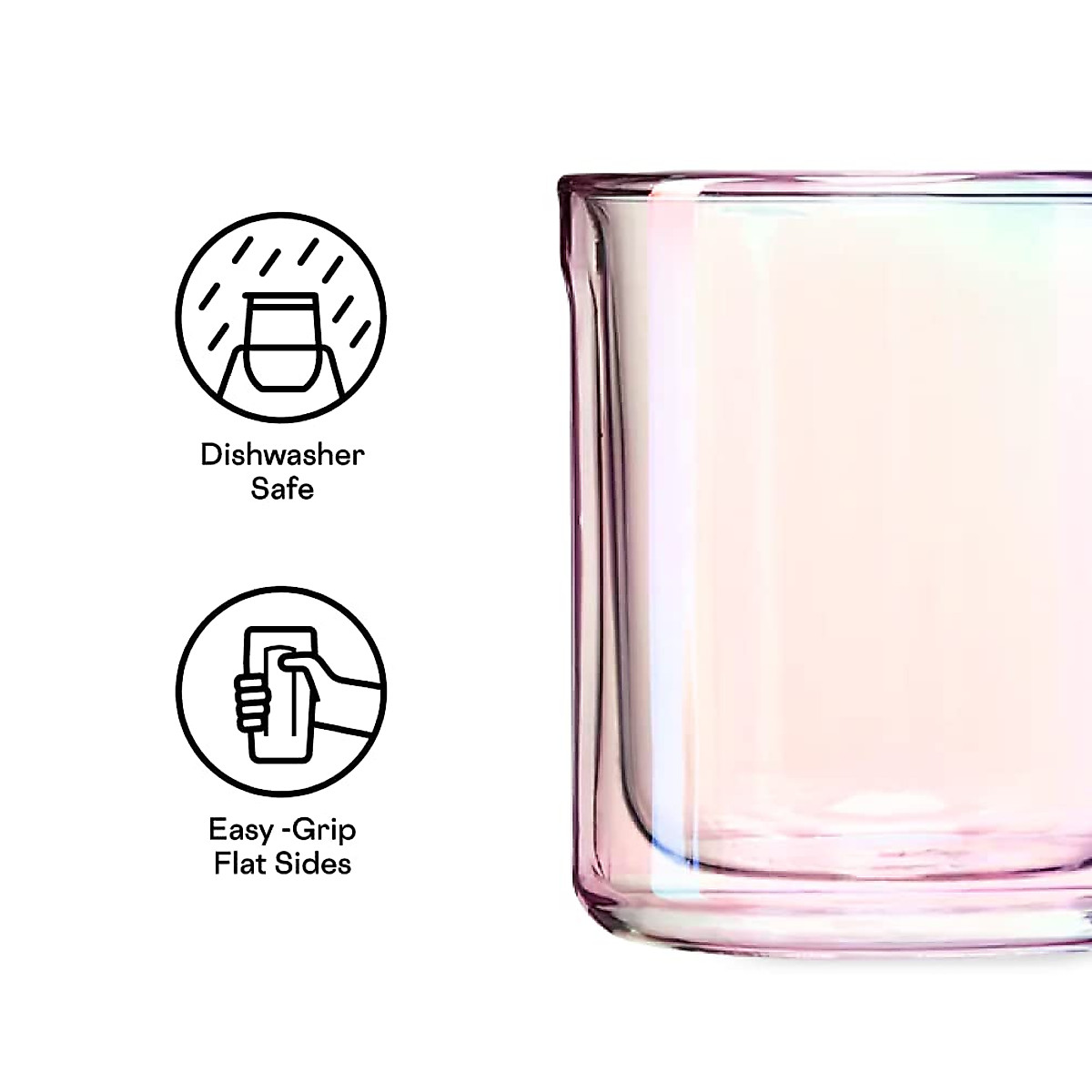 Corkcicle. Prism Rocks Glass, 2 CT