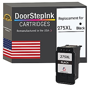 DoorStepInk Remanufactured in The USA Ink Cartridges for Canon 275XL, PG-275XL Black