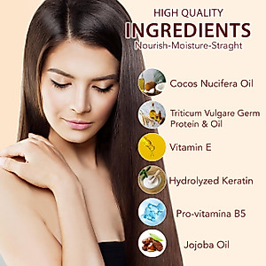 Alda Chocolate Brazilian Keratine Treatment Permanent Straightening Blowout 32 fl oz + Shampoo Clarifying 16 fl oz.