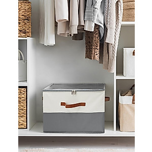 Generic Shoe Organizer for Closet,Foldable Shoe OrganizersContaine with Clear Cover，Adjustable DividersStorage Boxes for Closet ，16 Pairs，gray+white