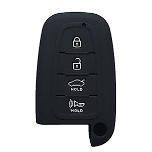 KAWIHEN Silicone Key Fob Cover Compatible with for Hyundai Elantra GT Genesis Genesis Coupe Sonata Veloster Tucson Kia Optima Rio Forte Koup Soul Sportage