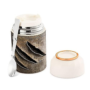 CUPADA 3d Monster Paw Food Jar for Hot and Cold, Insulated Food Jars Vacuum 17OZ with Folding Spoon for Work Trip Picnic Camping