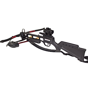 SAS Jaguar 175lbs Recurve Hunting Crossbow Red Dot Scope Package (Black)