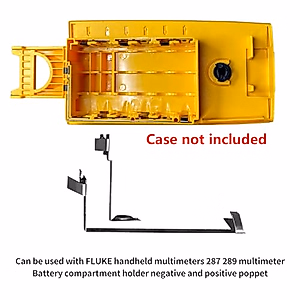 XBERSTAR Battery Compartment Contact Piece Compatible with FLUKE 287 289 Multimeter Battery Contact Plate Replacement Parts (Positive+Negative)