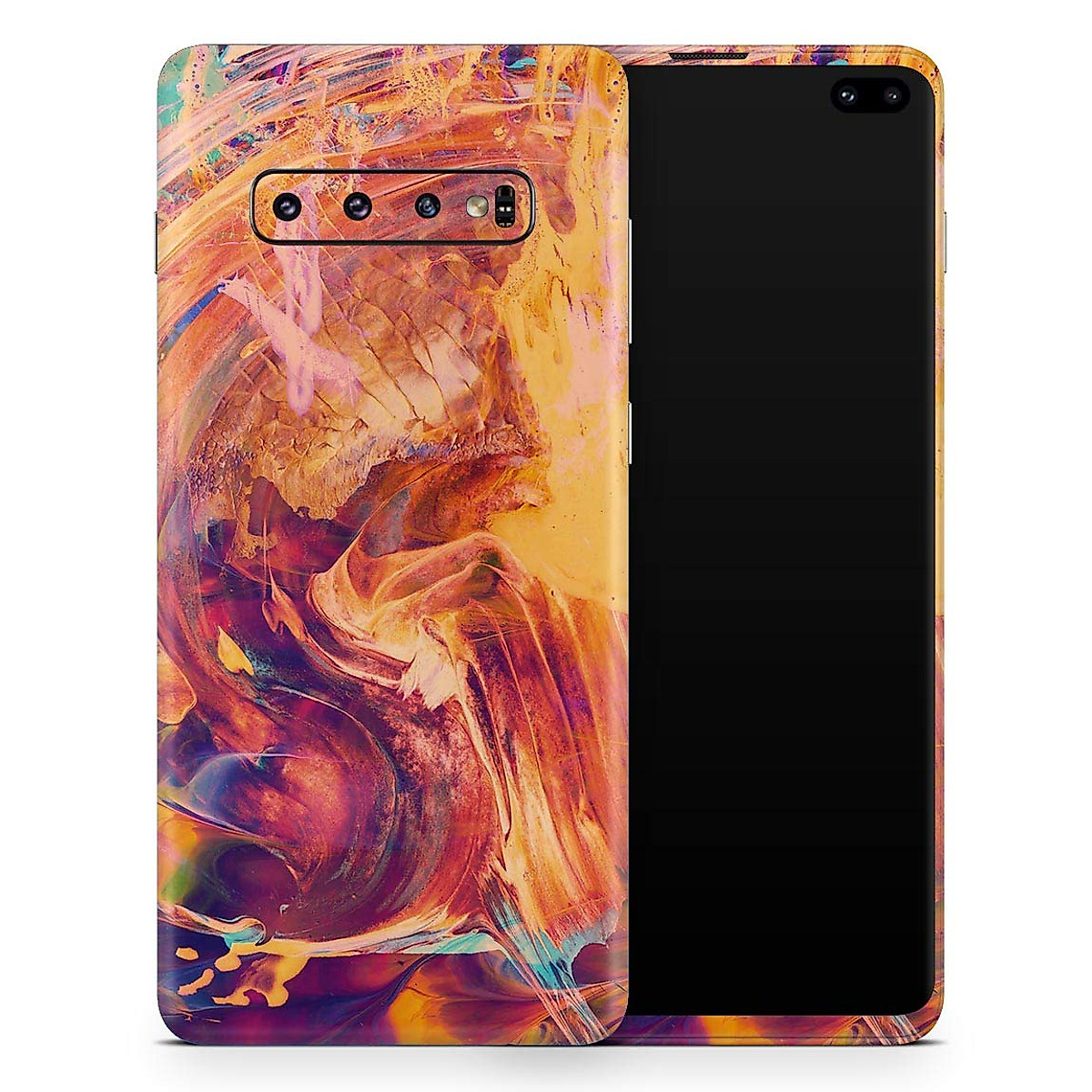 DesignSkinz Liquid Abstract Paint Remix V70 Protective Vinyl Decal Wrap Skin Cover Compatible with The Samsung Galaxy S20 (Screen Trim & Back Glass Skin)